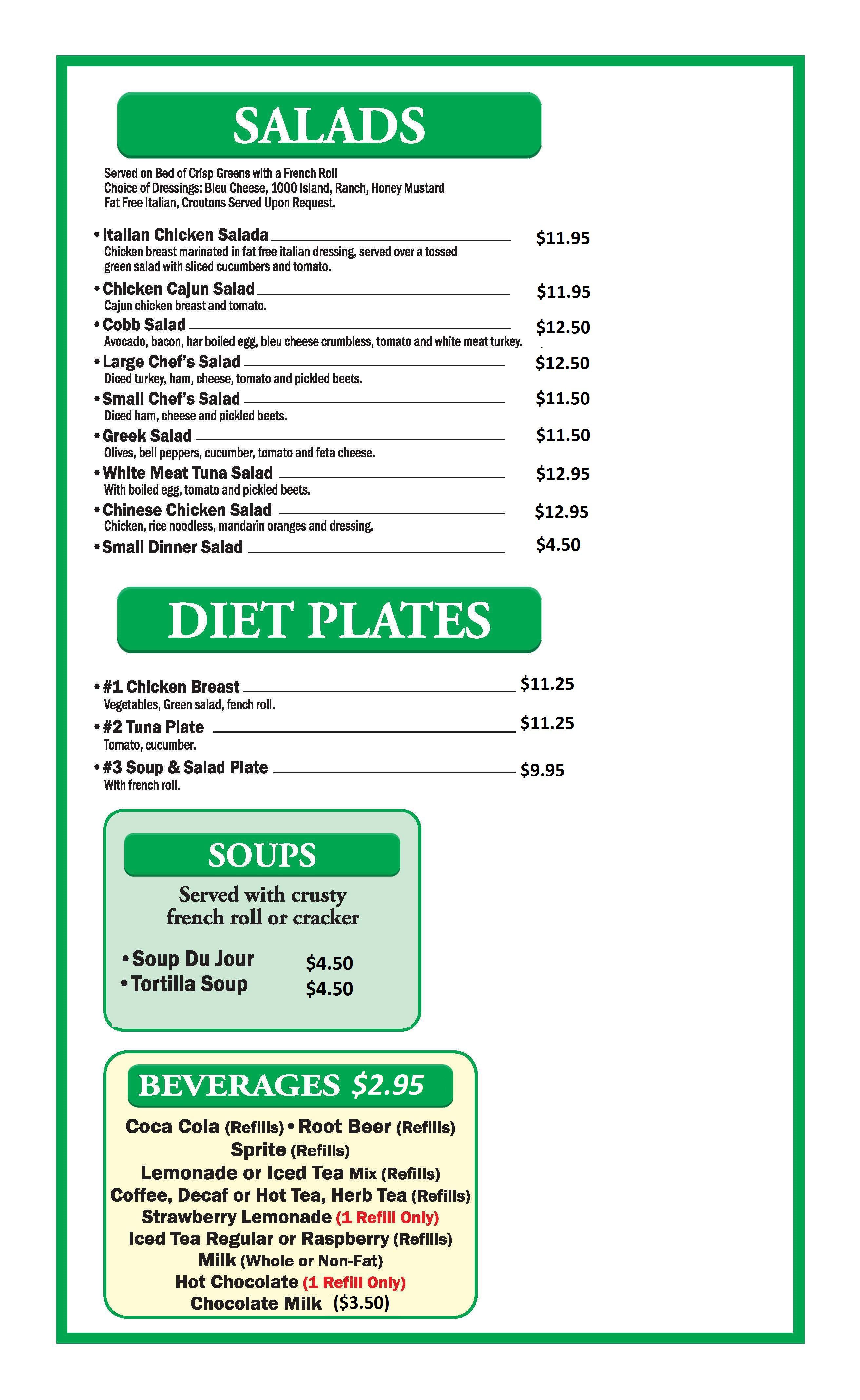 Nat's West Cafe - Canoga Menu